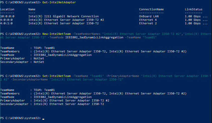 Windows 10 NIC Teaming and PowerShell | Potato For Internet
